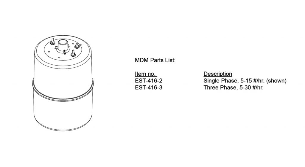 Herrmidifier Herrtronic Part #EST-416-3 $589.00 Humidifier Steam Cylinder